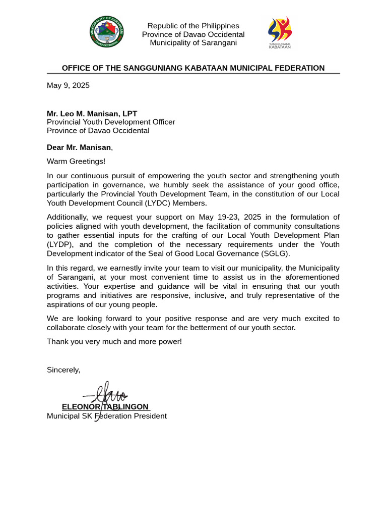 Letter To Province | PDF