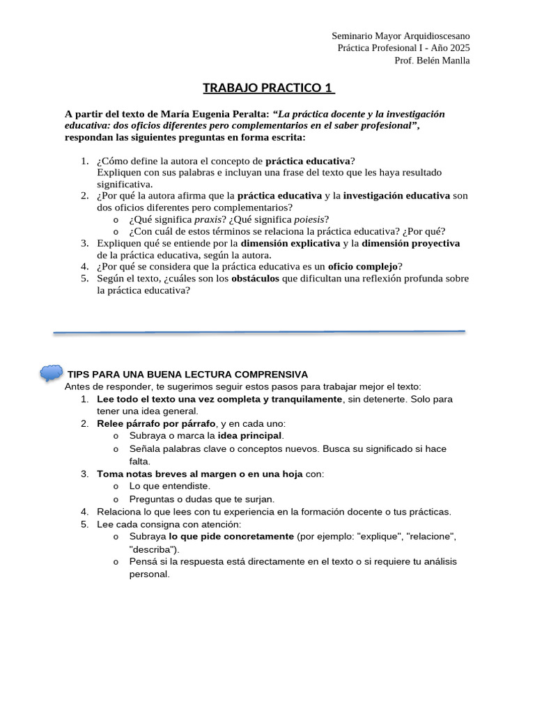 TP Practica Docente Seminario | PDF