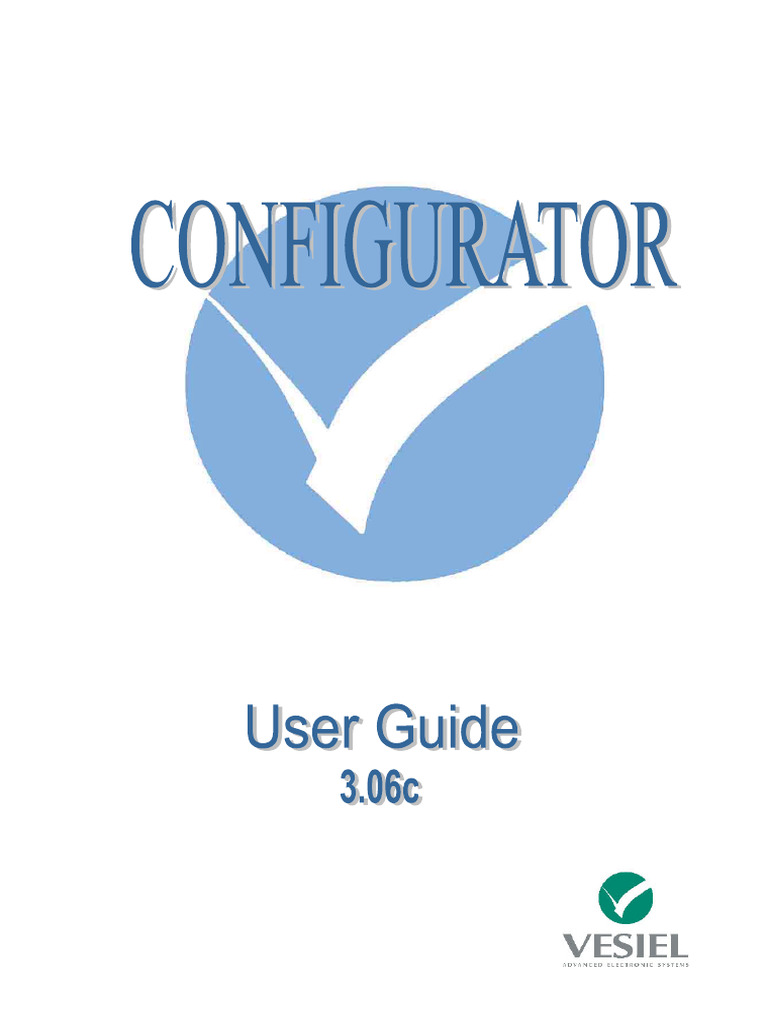 User Guide - Configurator - 3-06 | PDF | Computer File | Menu (Computing)