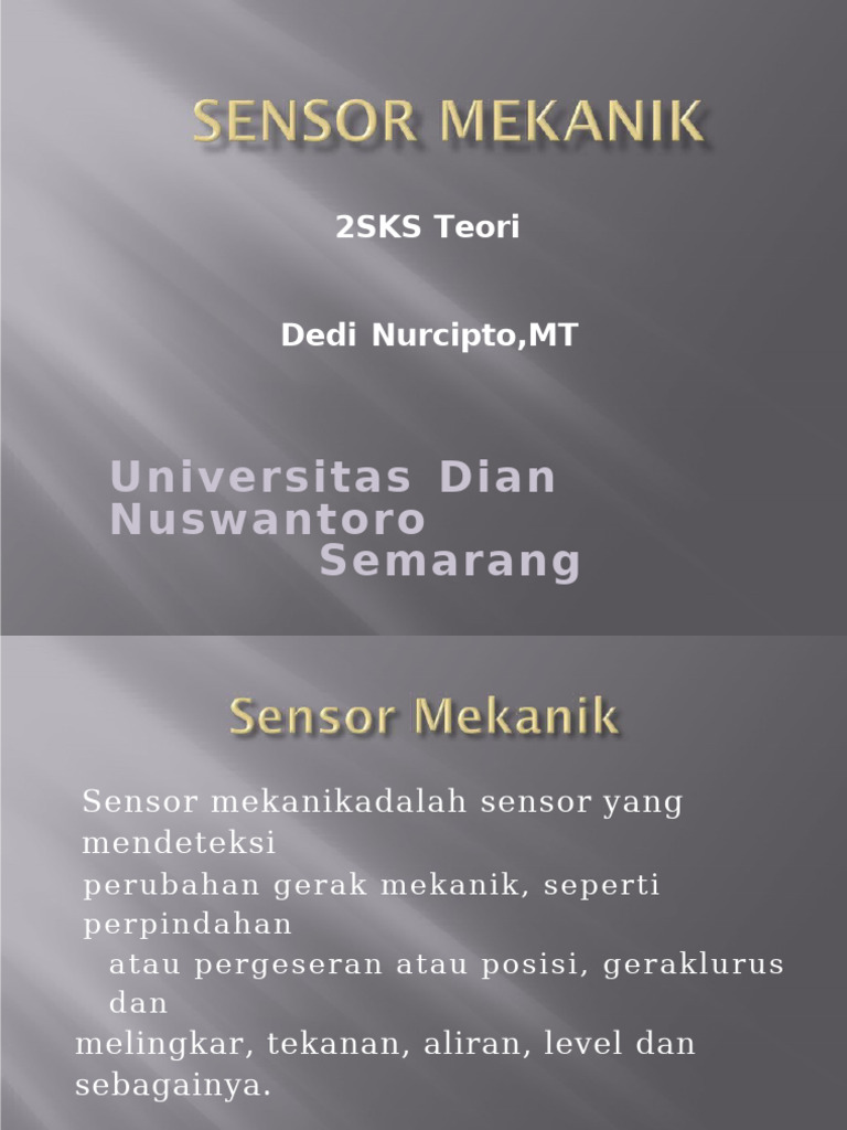Sensor Mekanik dan Strain Gauge | PDF