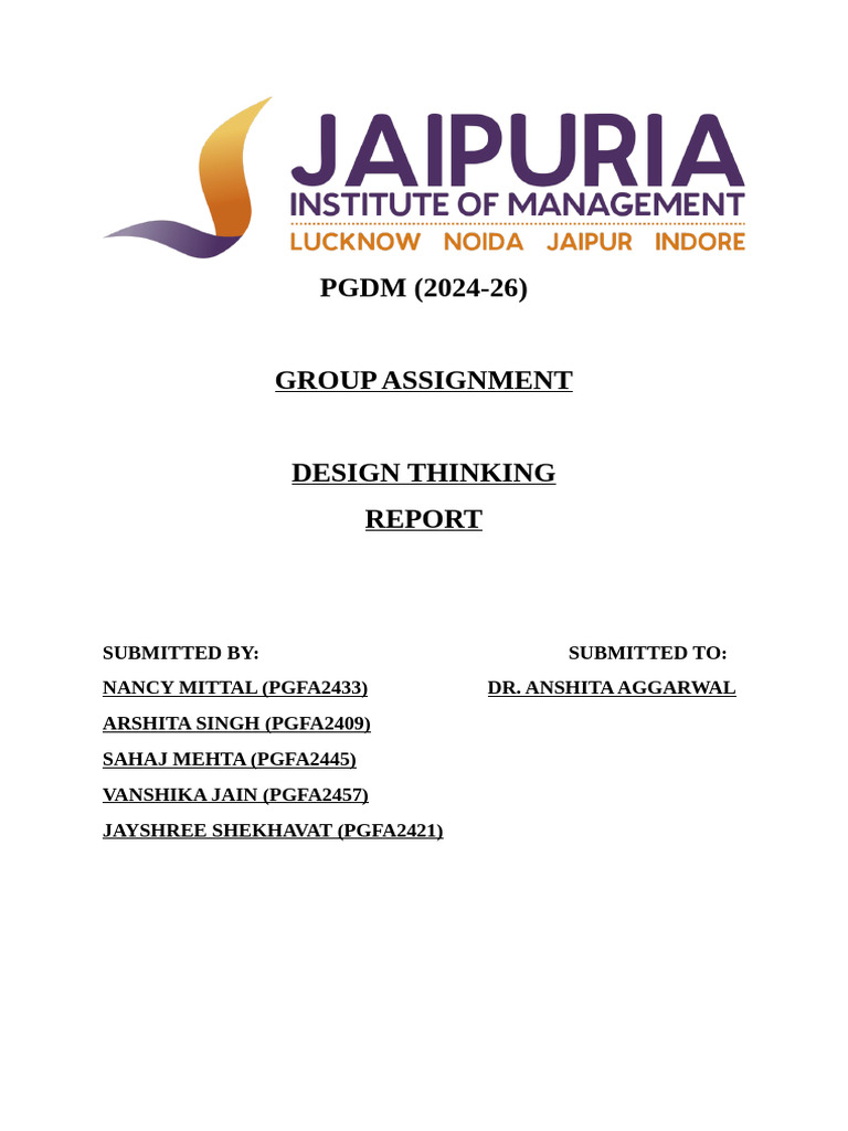 Design Thinking Report Group 9 | PDF | Transport | Public Transport