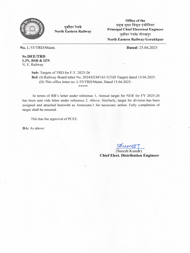 Targets of TRD For F.Y. 2025-26 | PDF