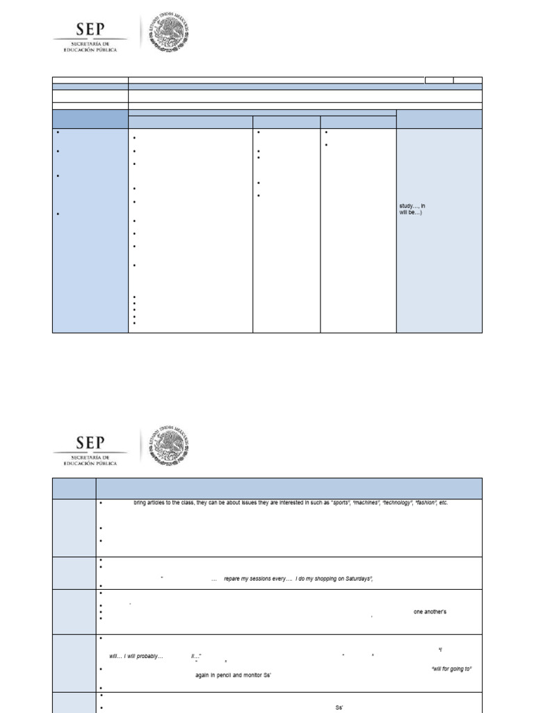 Secondary_1st_Grade_Unit_3A | PDF | Grammatical Tense | Verb