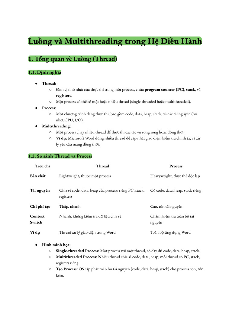 Bài 4 - Threads & Concurrency | PDF