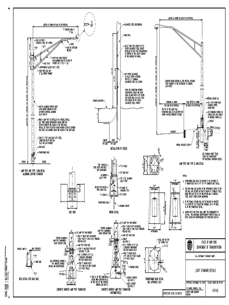 Lamp Post Installation and Details | PDF | Pipe (Fluid Conveyance ...