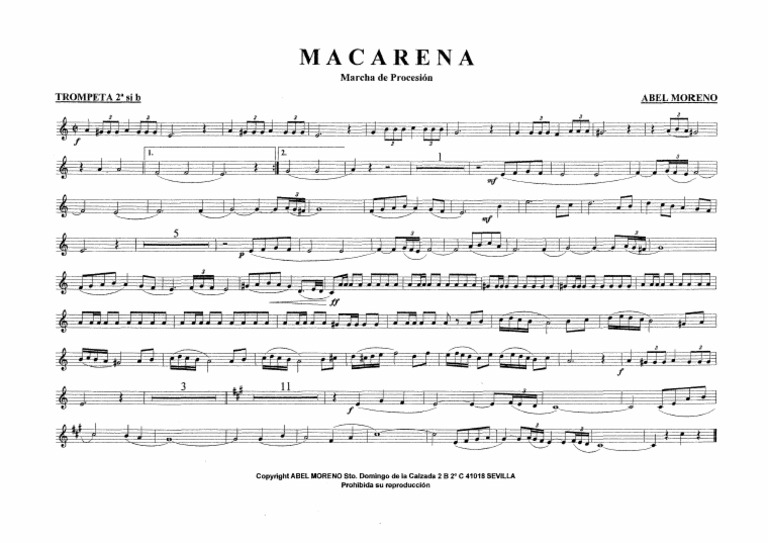 Macarena - Abel Moreno - Trompeta 2 | PDF