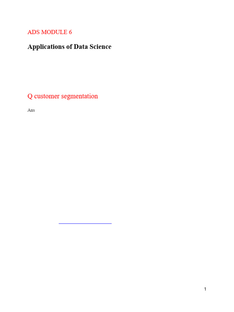 Applied - Data - Science MODULE 6 SEM 8 | PDF | Numerical Weather Prediction | Market Segmentation