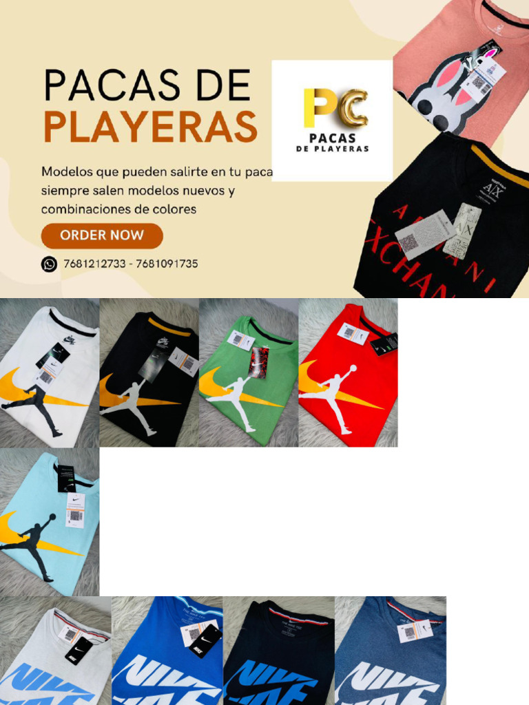 Pacas de Playeras | PDF