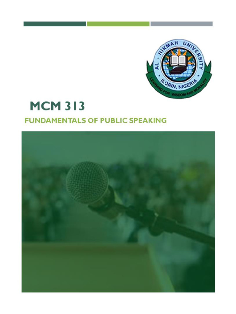 MCM 313-Fundamentals of Public Speaking | PDF | Public Speaking | Fallacy