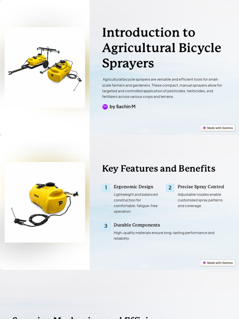Introduction-to-Agricultural-Bicycle-Sprayers | PDF | Agriculture