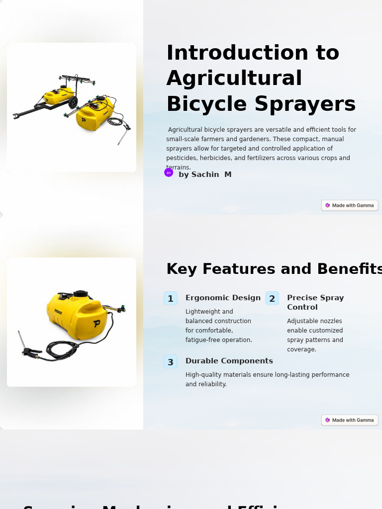 Introduction To Agricultural Bicycle Sprayers | PDF | Agriculture | Vegetables