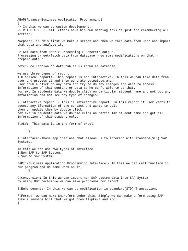 ABAP_Introduction | PDF