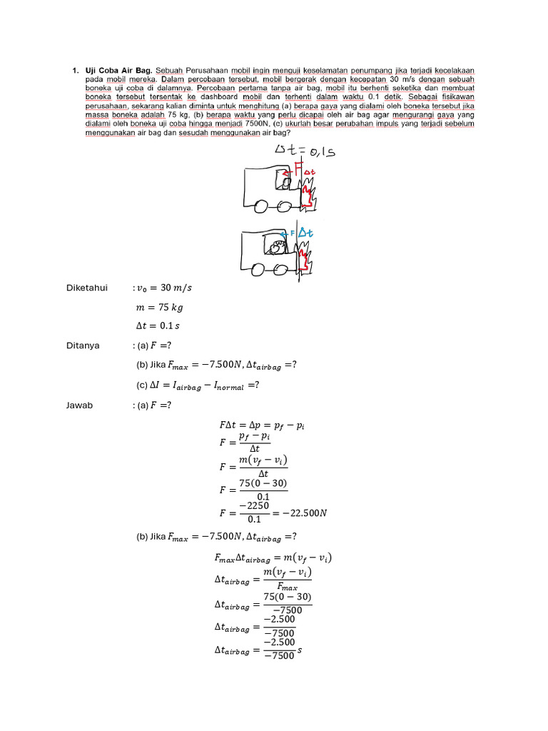 Pembahasan Latihan Soal Momentum Dan Impuls (20250204) | PDF