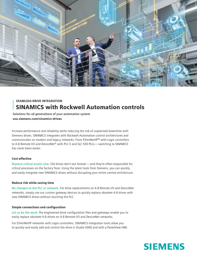 SINAMICS With Rockwell Automation Controls | PDF | Programmable Logic ...