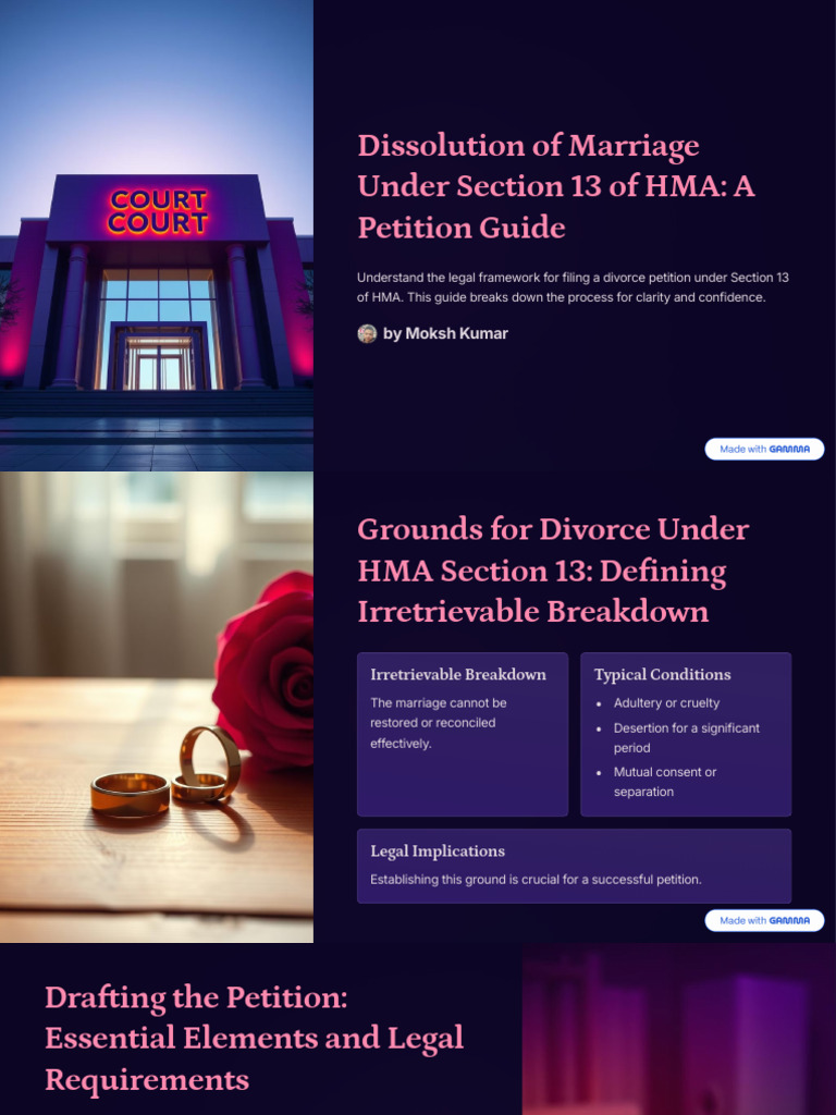 Dissolution-of-Marriage-Under-Section-13-of-HMA-A-Petition-Guide | PDF
