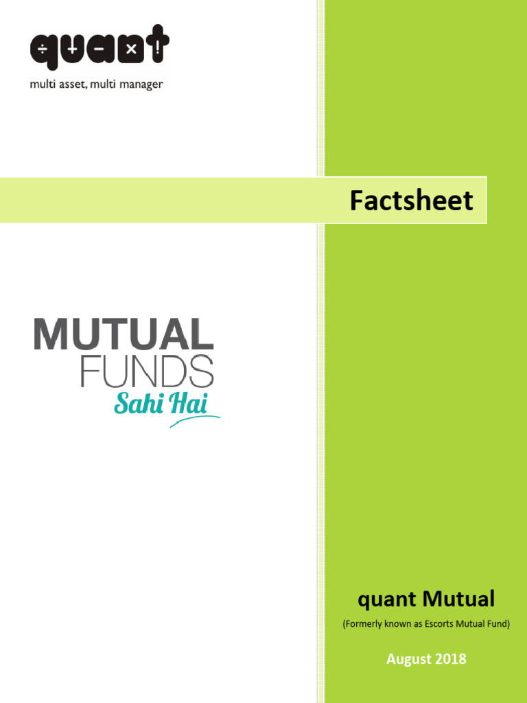 quant_Factsheet_Aug-2018 | PDF | Investing | Equity (Finance)