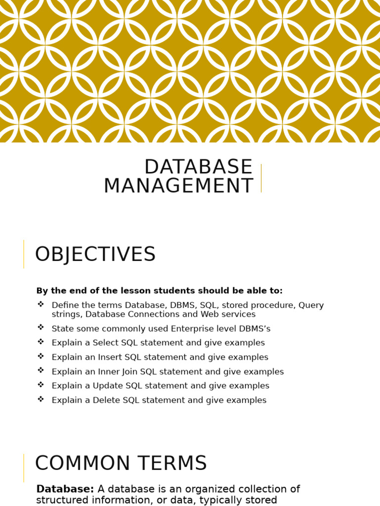 Database Management | PDF | Databases | Sql