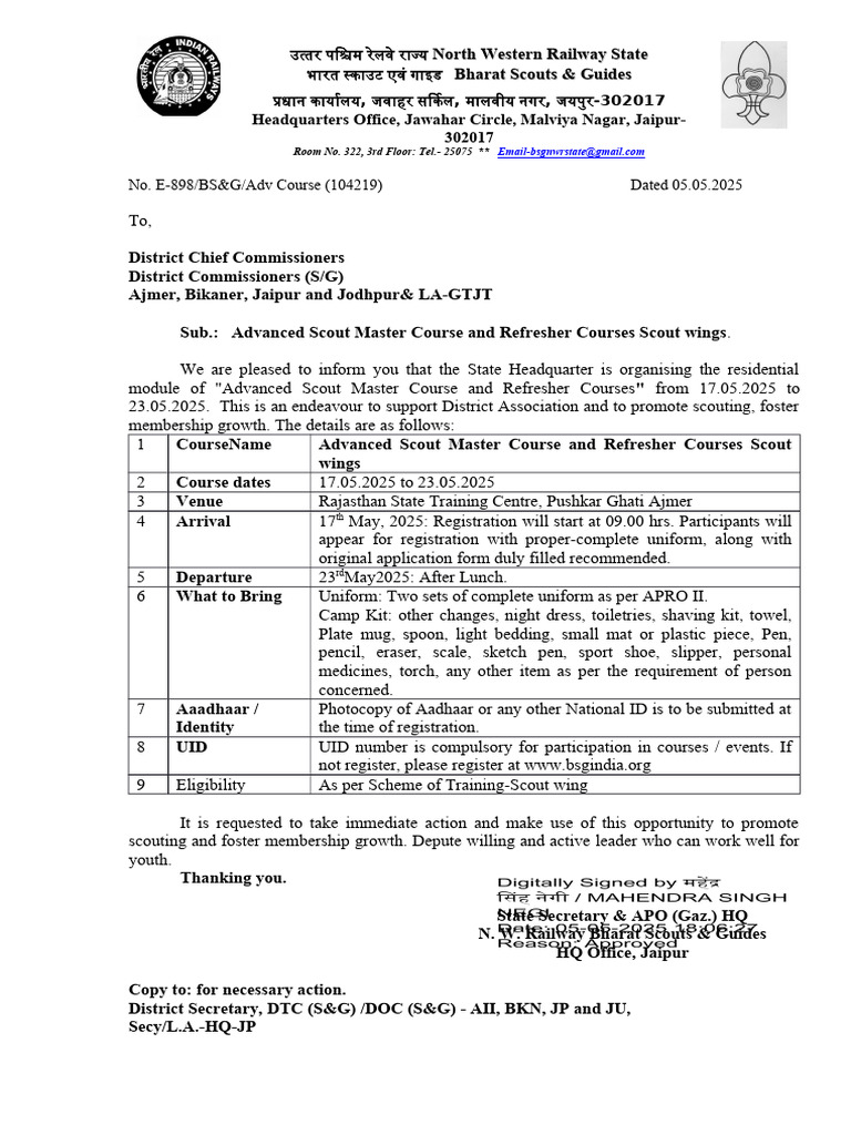 Advance and Refresher Course-NWR | PDF