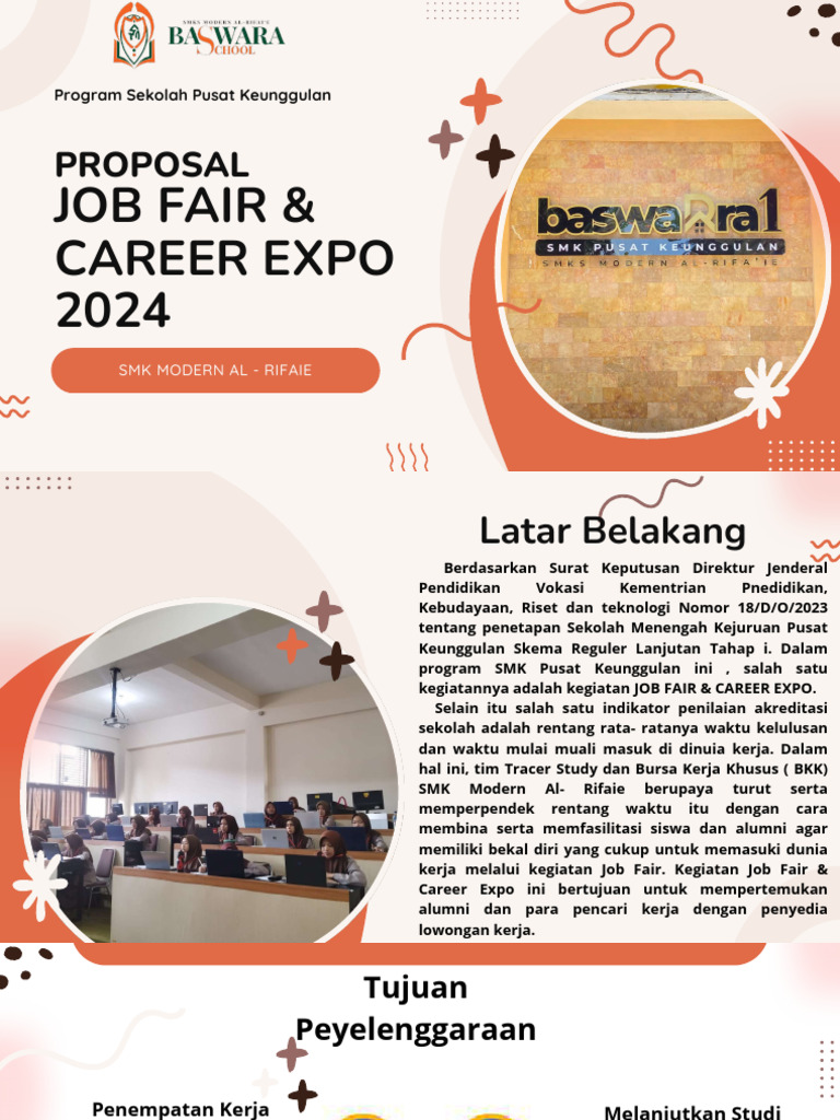 Proposal Job Fair Career Expo SMK Modern Al-Rifaie - Compressed | PDF