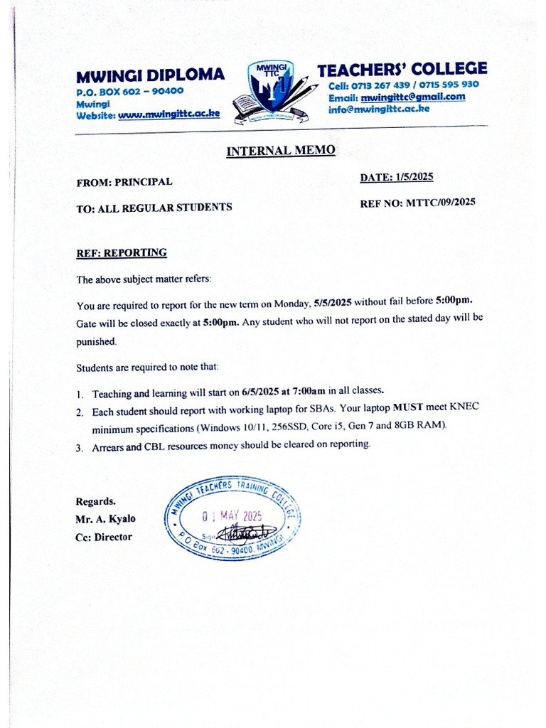 Internal Memo - Opening Date | PDF