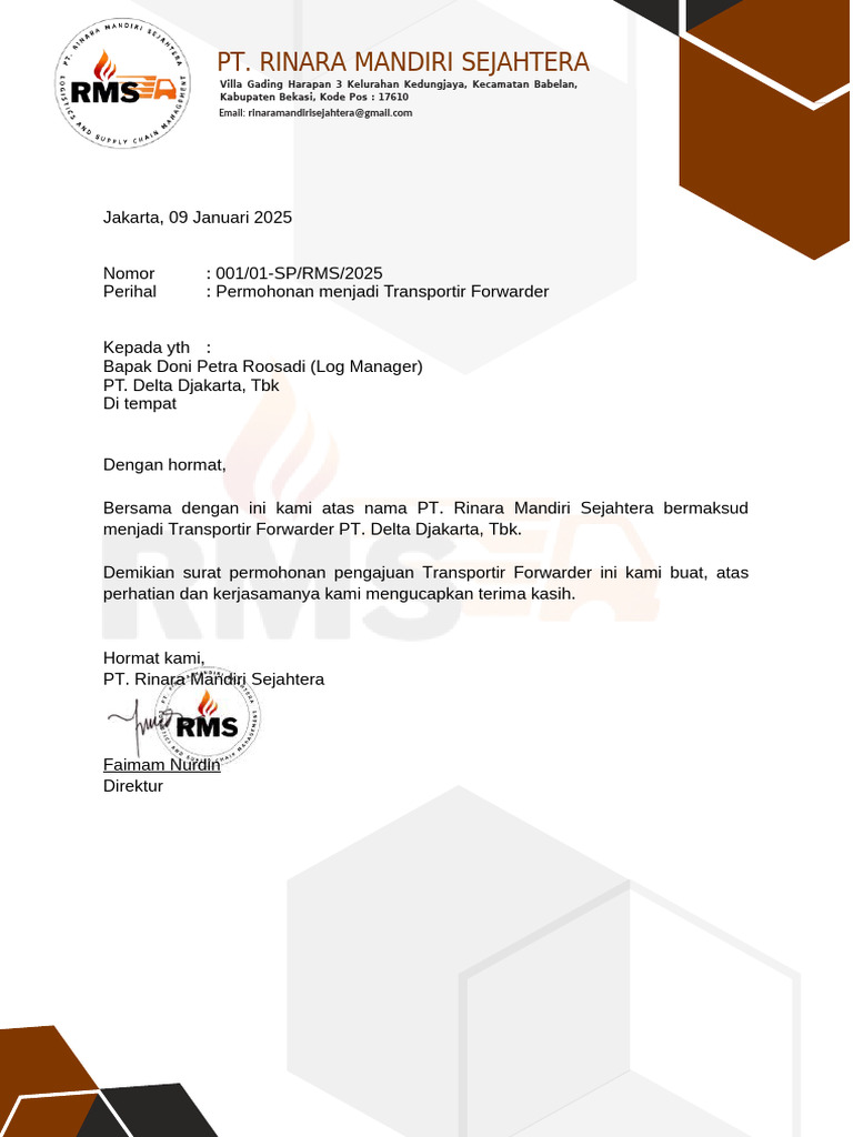 Permohonan Menjadi Transportir Forwarder | PDF