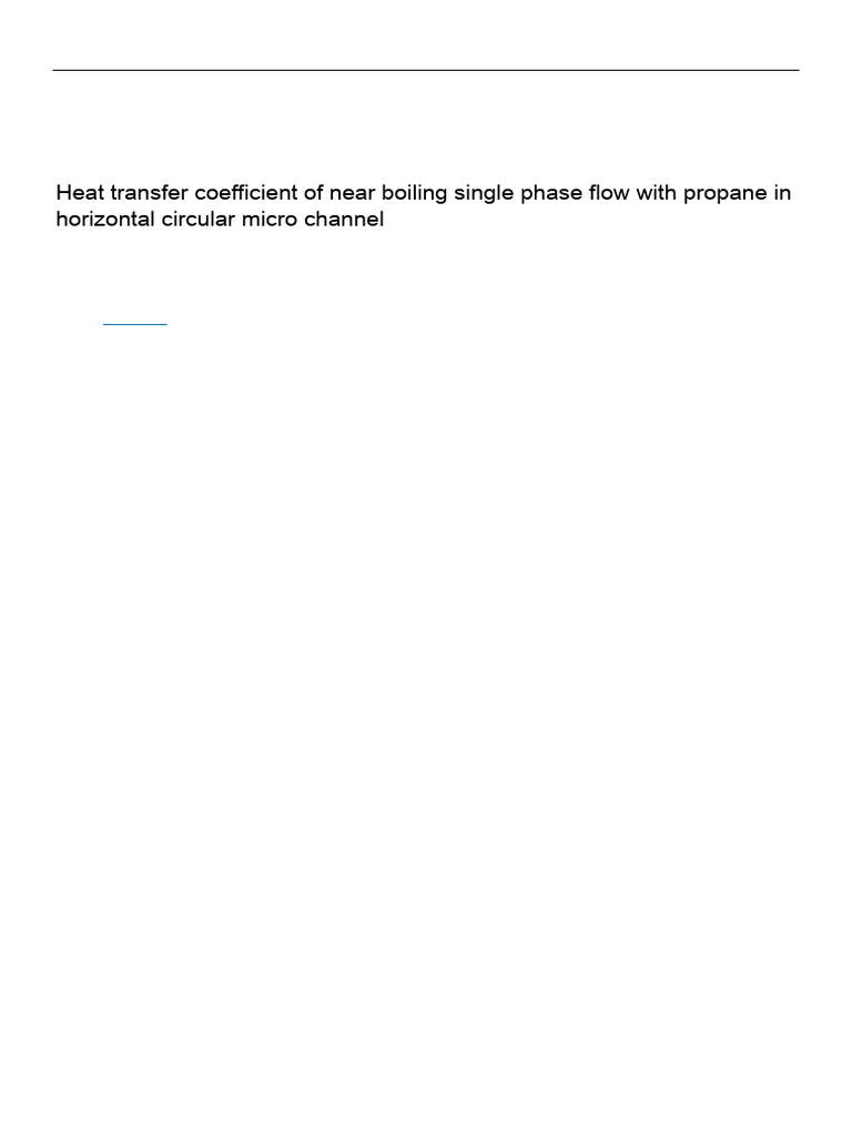 Heat Transfer Coefficient of Near Boiling Single P | PDF | Heat ...