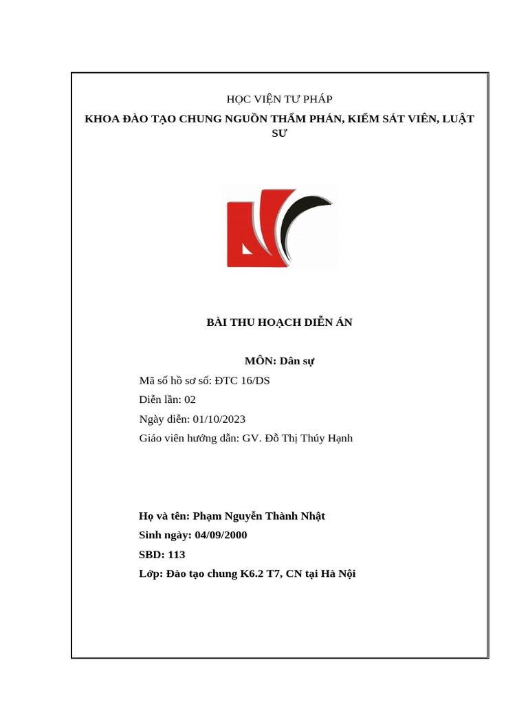 Diễn án DS2 | PDF