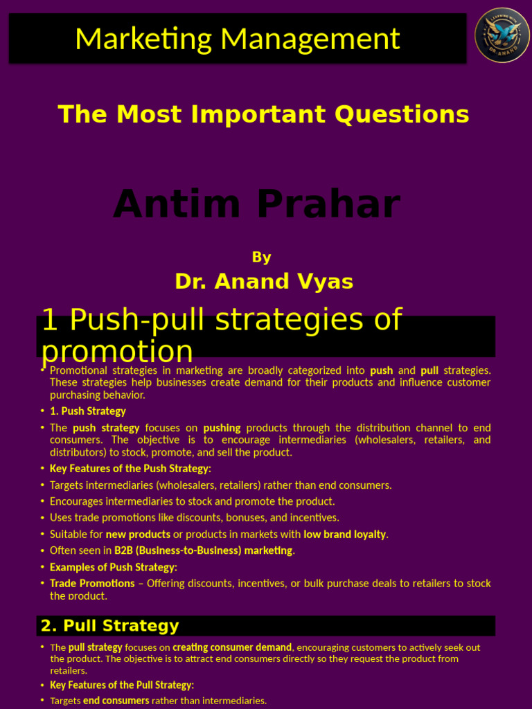 Best Notes Marketing-Management | PDF | Brand | Market Segmentation