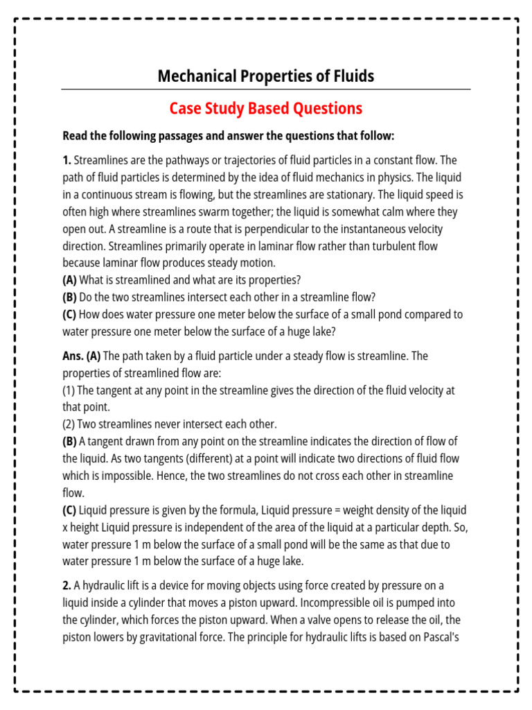 Mechanical Properties of Liquids | PDF | Fluid Dynamics | Pressure