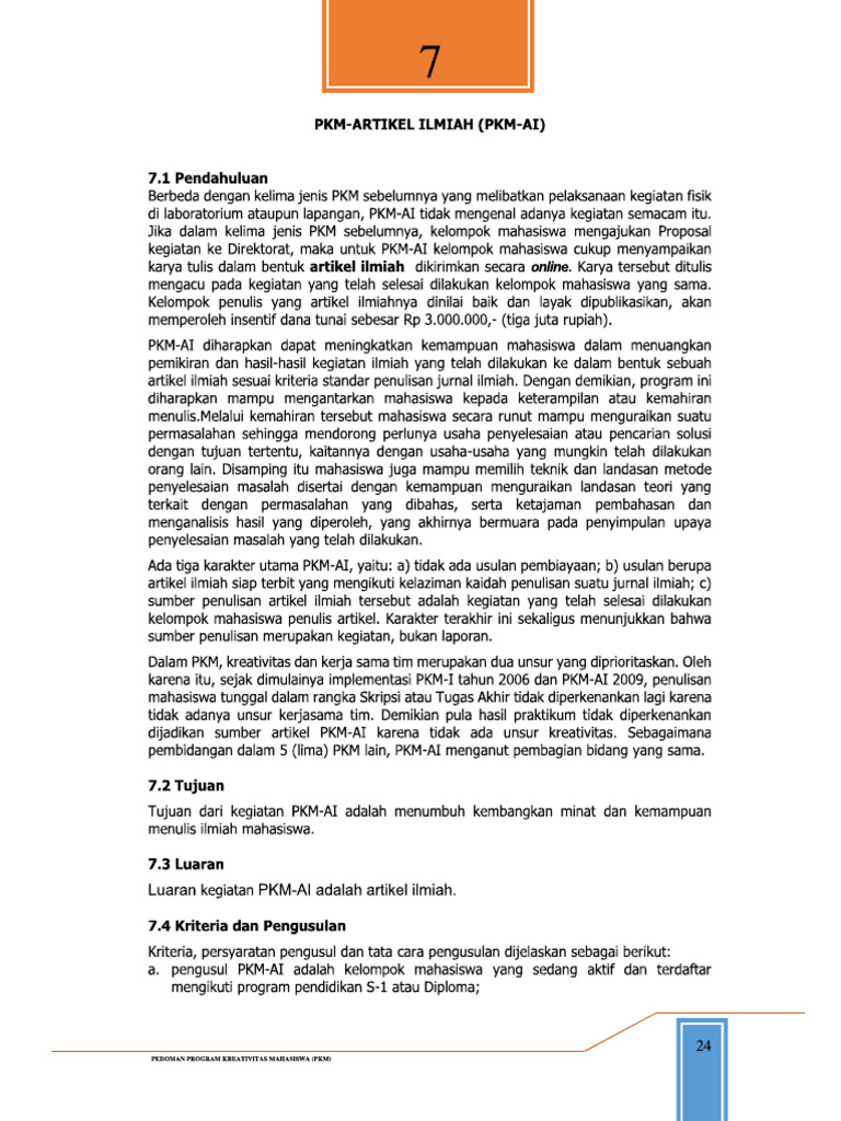 Pedoman PKM AI.pdf | PDF