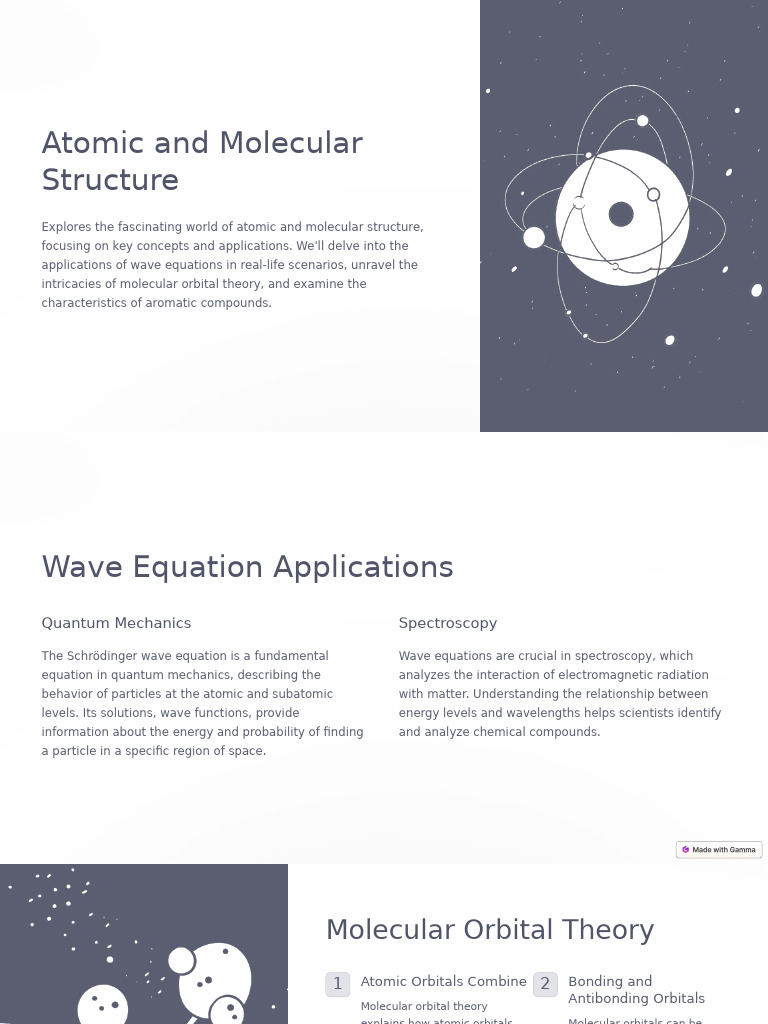Atomic and Molecular Structure | PDF | Molecular Orbital | Semiconductors