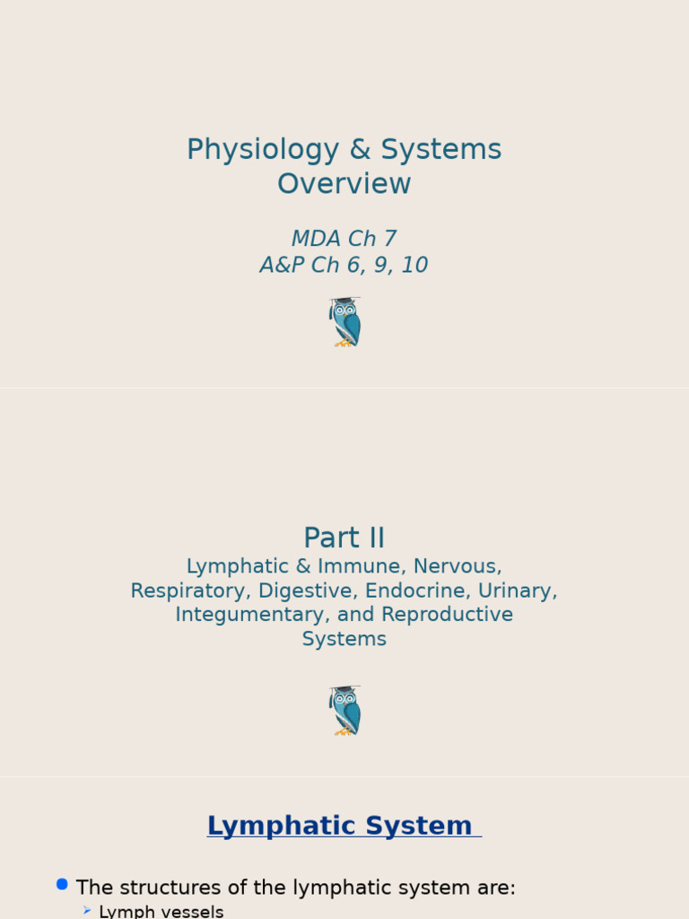 Chapter 7 Physiology Part II-1 | PDF | Lymphatic System | Central ...