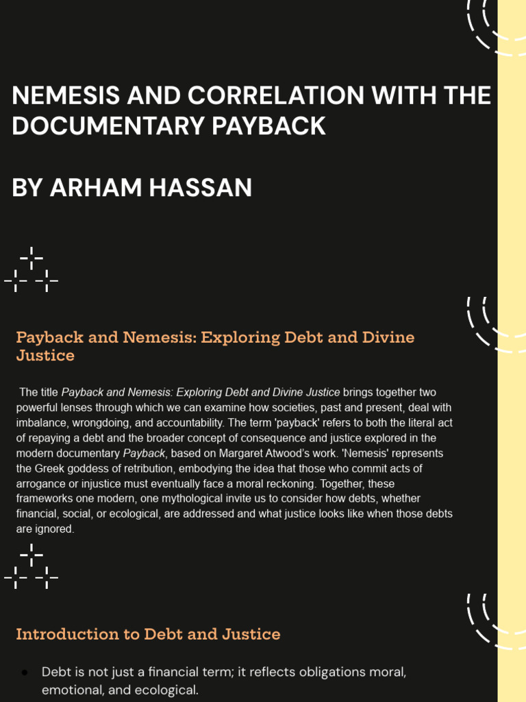 Nemesis and Correlation With The Documentary Payback | PDF | Justice | Crime & Violence