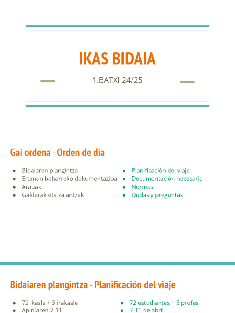 Ikas Bidaia 1.batxi | PDF
