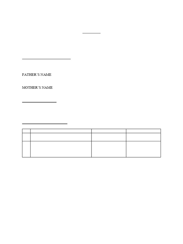 Bio Data Vimal | PDF