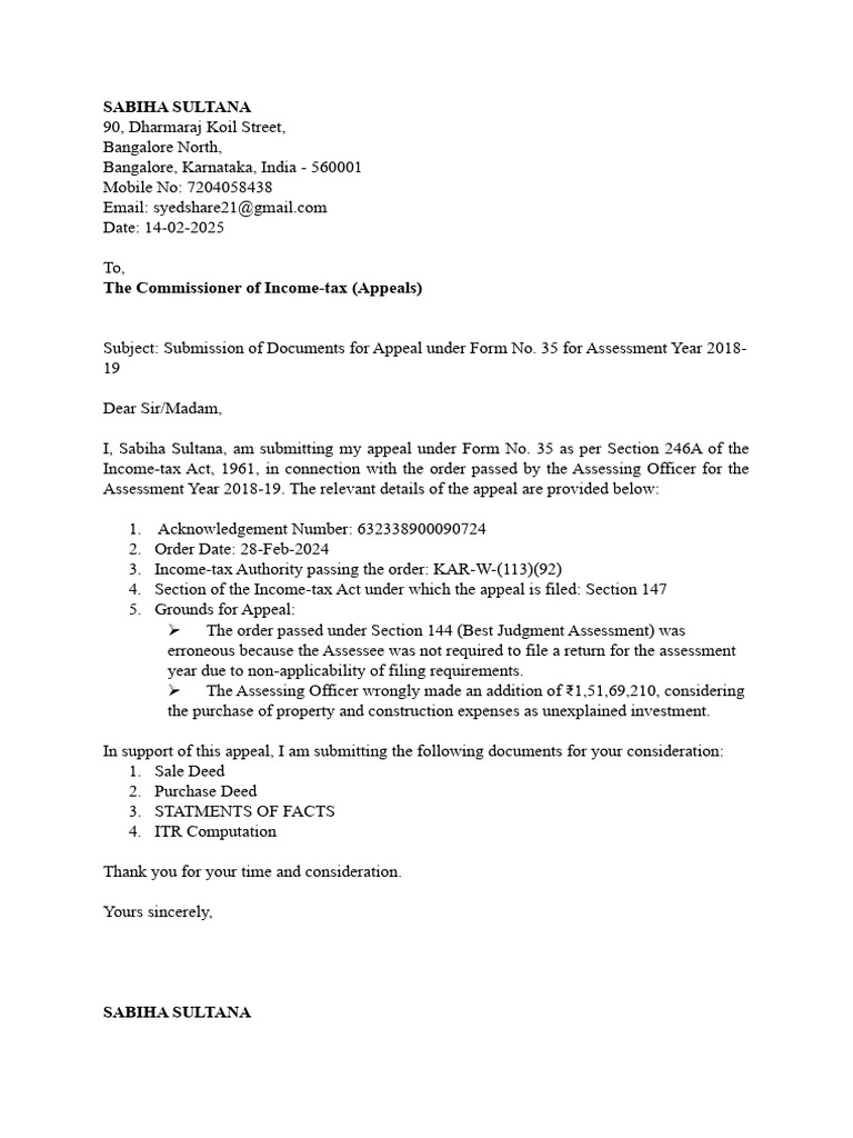 Docs Submission SABIHA SULTANA Merged | PDF | Judgment (Law) | Capital ...