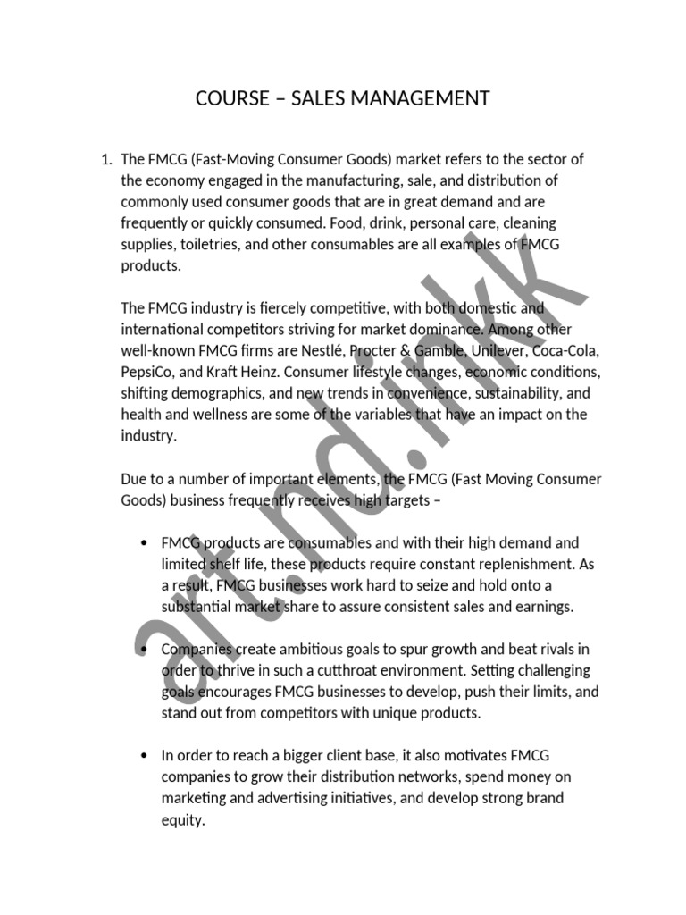 Sales and Management | PDF | Sales | Forecasting