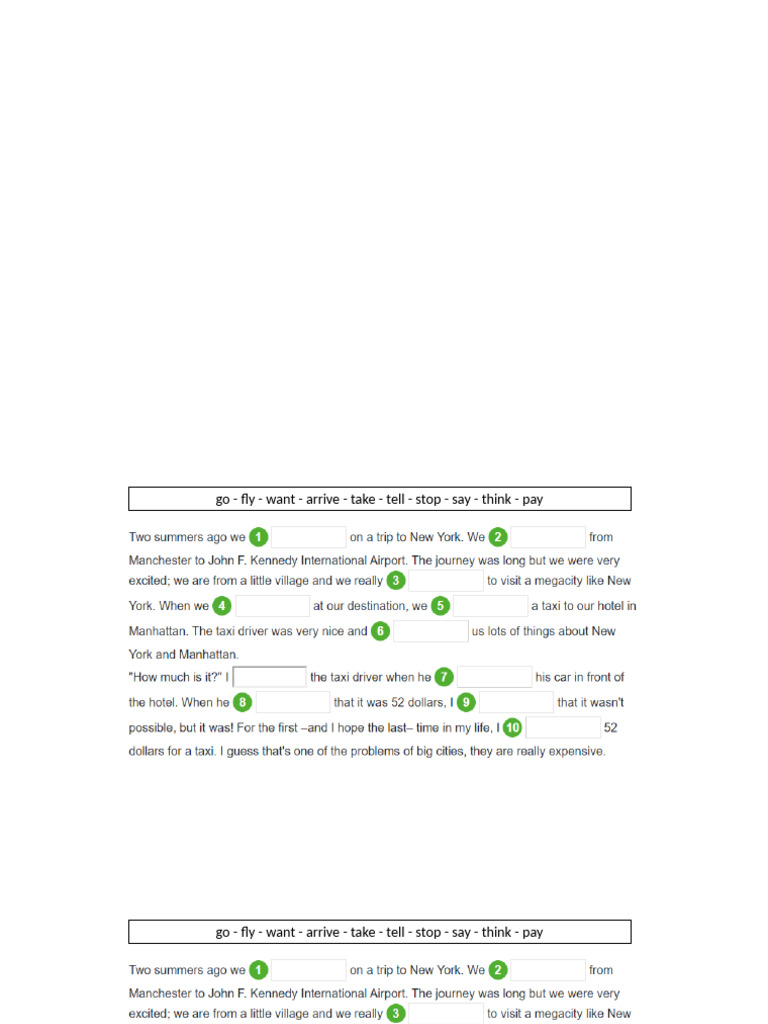 Tenses - Exercise | PDF