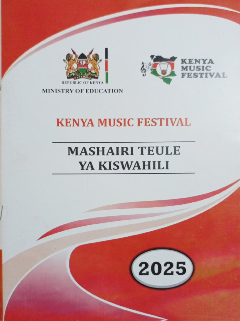 Kenya Music Festival - Mashairi Teule Ya Kiswahili (Original) | PDF