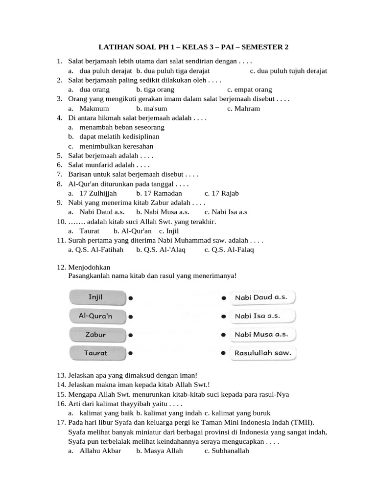 Latihan Soal PH 1 | PDF