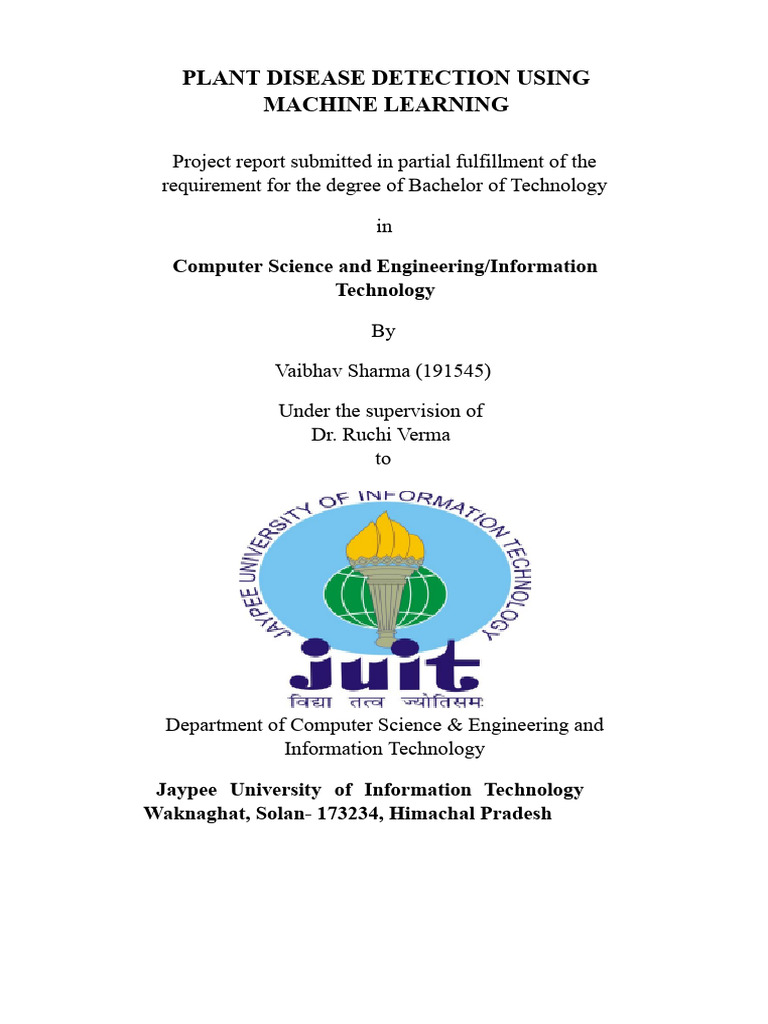 Plant Disease Detection Using Machine Learning Pdf Machine Learning Support Vector Machine