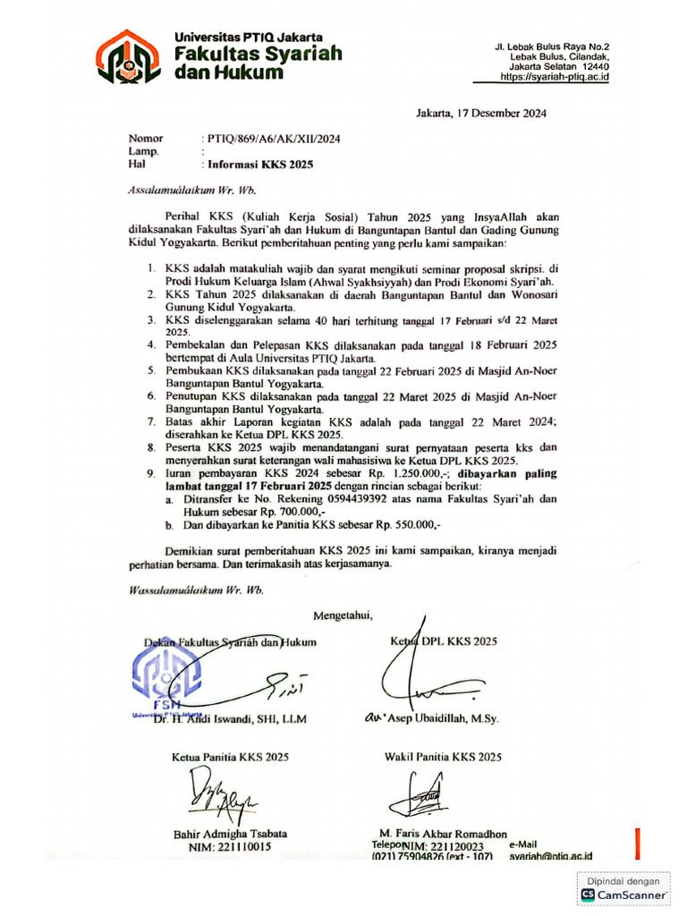 Surat Informasi KKS | PDF