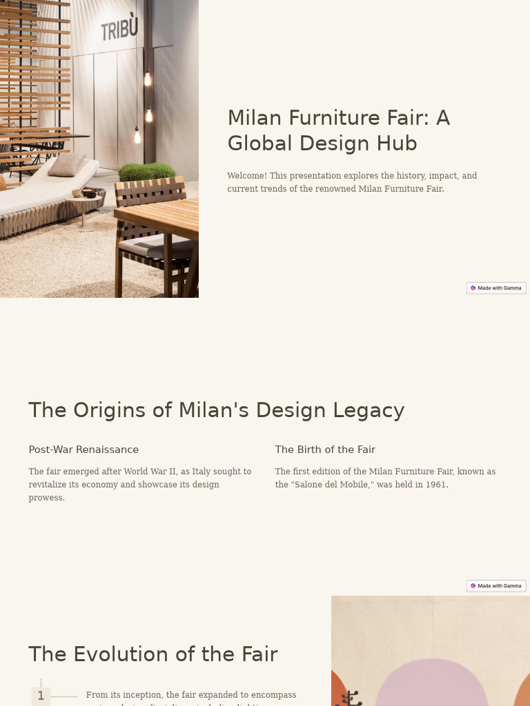 Milan Furniture Fair A Global Design Hub | PDF | Milan