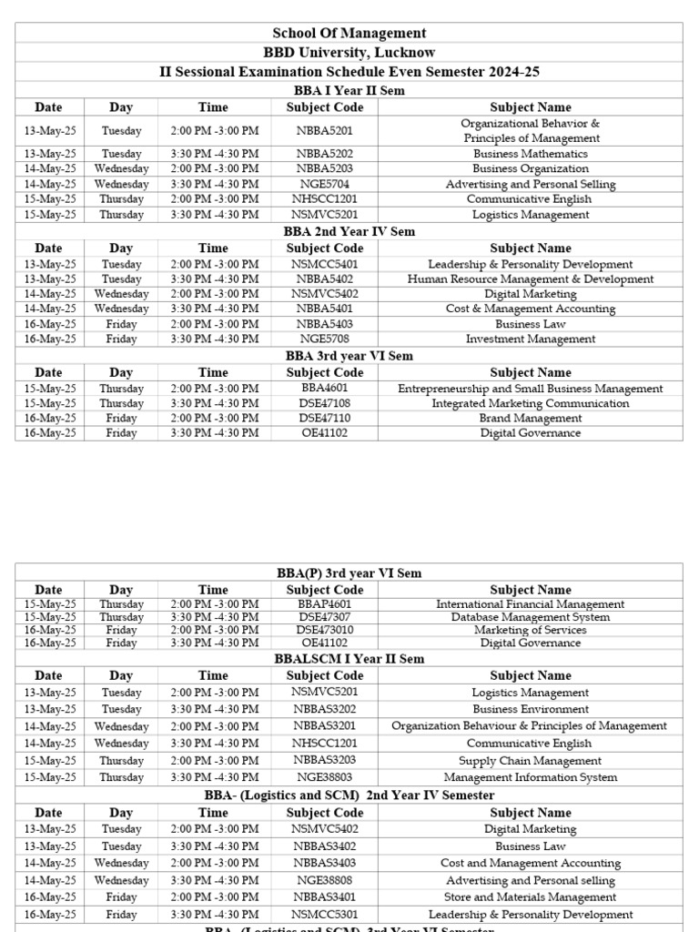 Scheme - Second Sessional - Even Sem 2024-25 | PDF | Supply Chain Management | Management Accounting