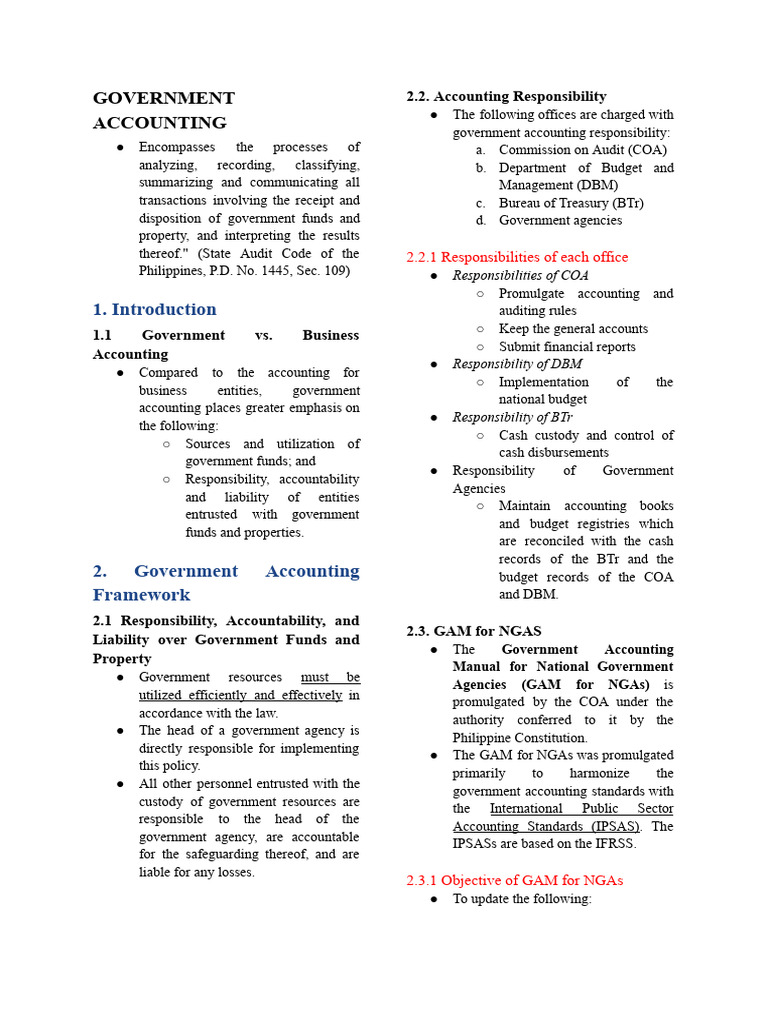 UNIT 5 - Government Accounting | PDF | Budget | Expense