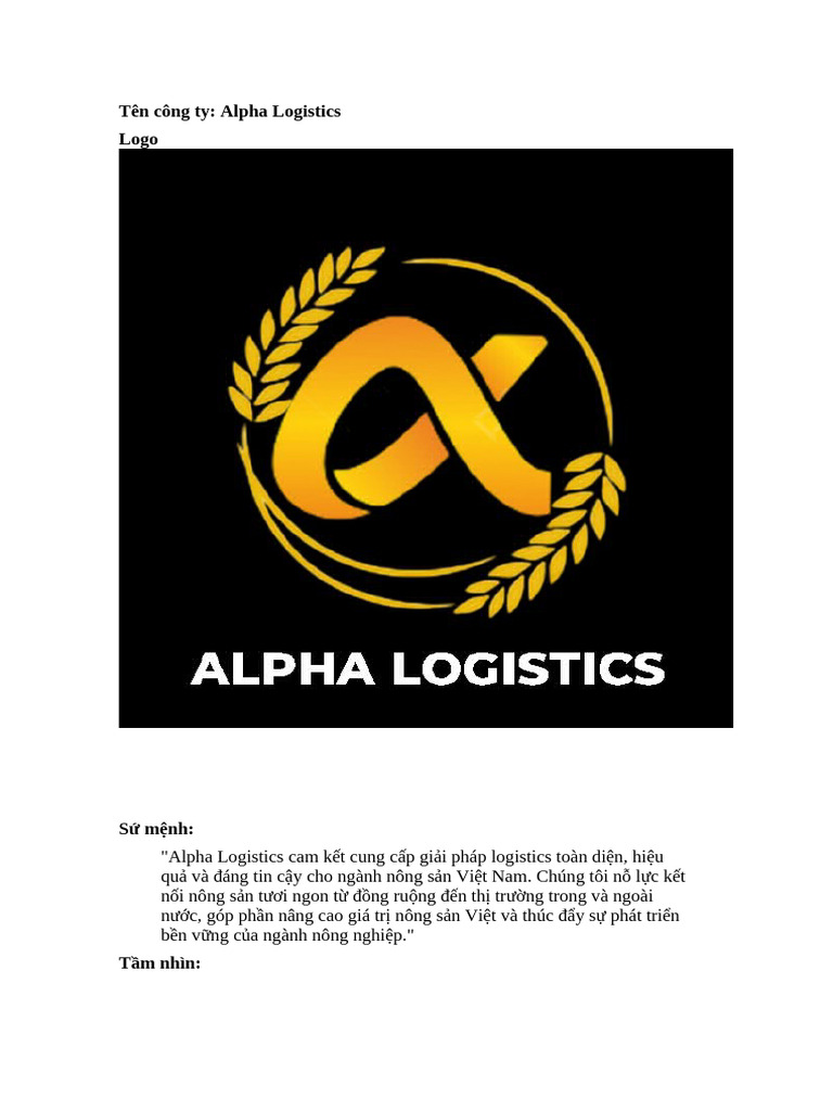 Nhóm 8 - Alpha Logistics | PDF