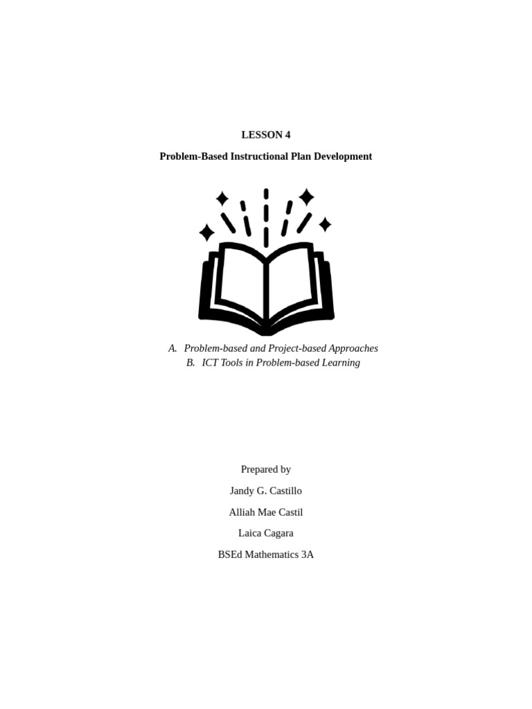 LESSON 4 Problem Based Instructional Plan Development | PDF | Project ...