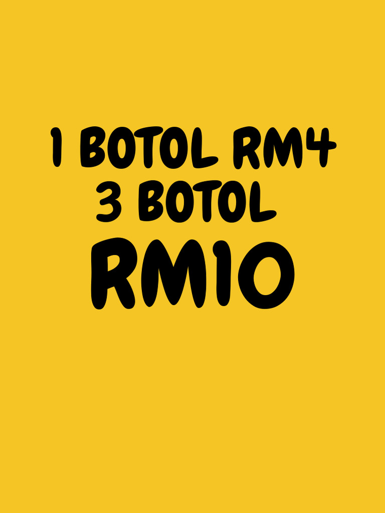 1 Botol Rm4 3 Botol | PDF
