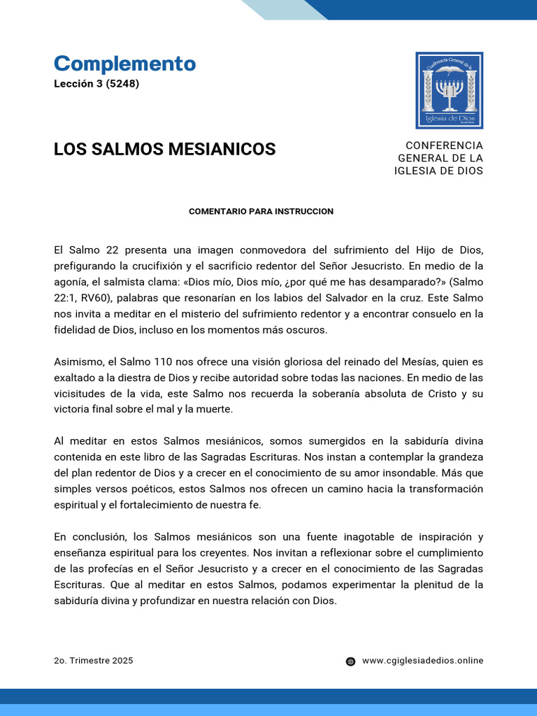 Complemento: Los Salmos Mesianicos | PDF