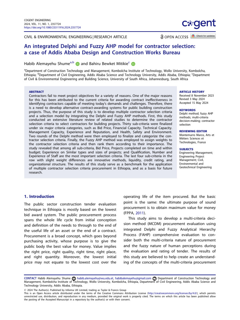 An_integrated_Delphi_and_Fuzzy_AHP_model_for_contr | PDF | Fuzzy Logic | Likert Scale